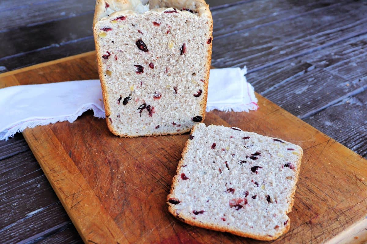 Bread Machine Classic Cranberry Walnut Bread - Kneady Girl